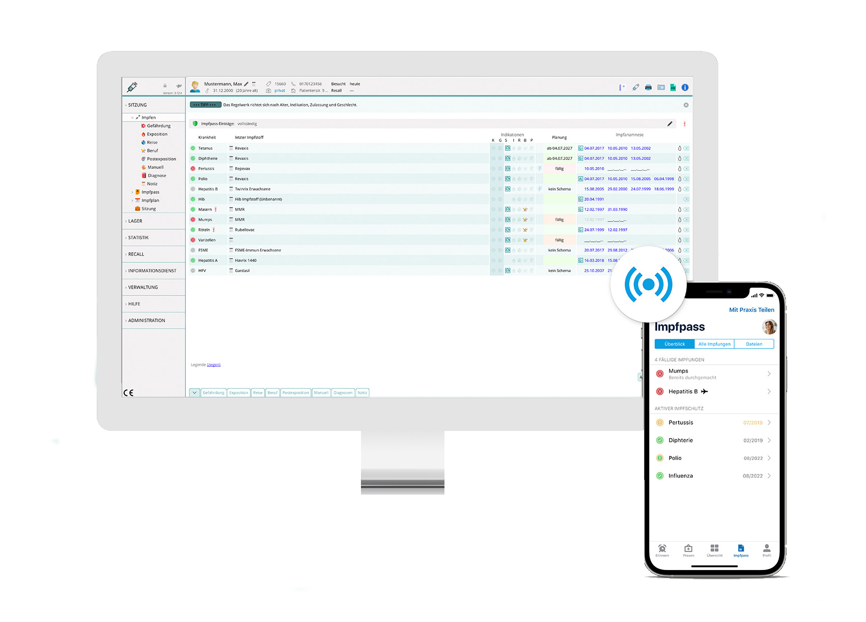 Impfmanagement mit ImpfDocNE | Praxissoftware EVA | abasoft